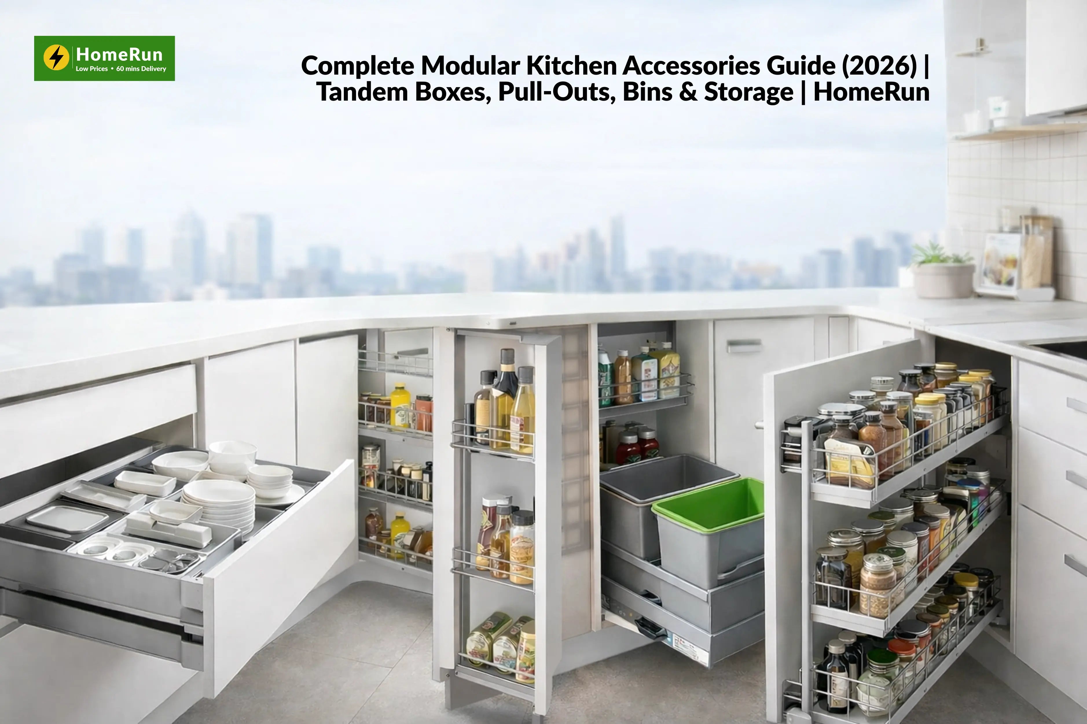 Complete Modular Kitchen Accessories Guide (2026) | Tandem Boxes, Pull ...