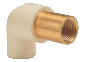 Ashirvad Flowguard Plus CPVC Brass Female Extension 90° Elbow, 3/4" X ...