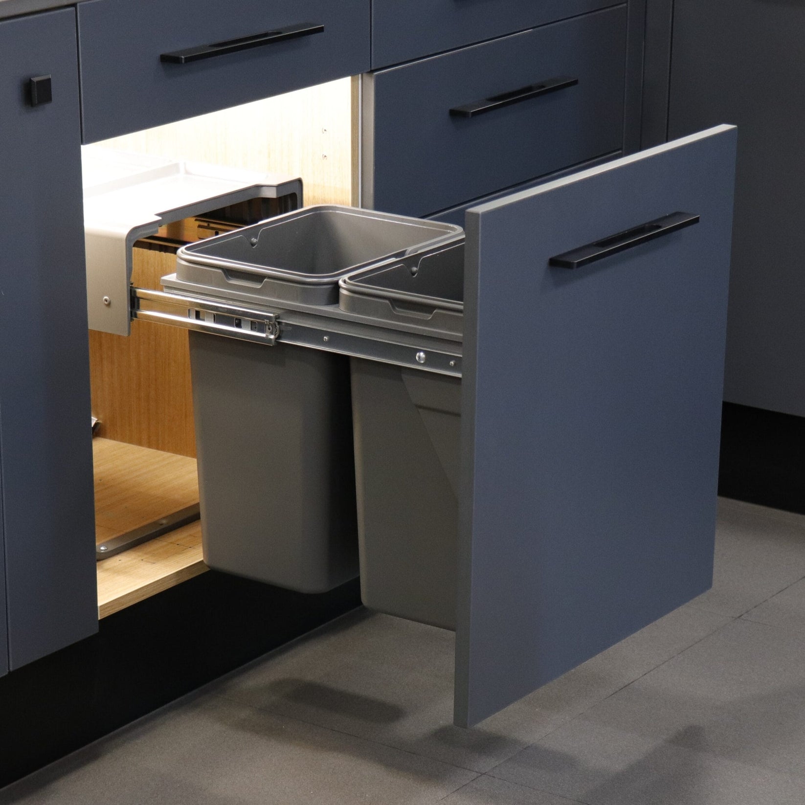 Ebco Pull-Out Waste Bin 40L - Dual Bin Under-Sink Organizer ...